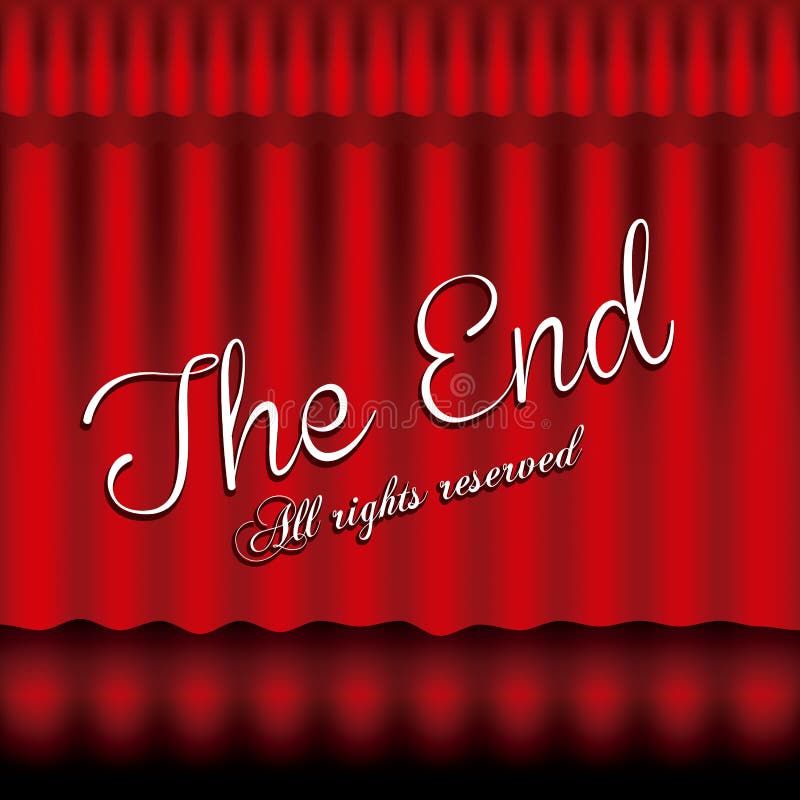 The end label stock vector. Illustration of cinema, filmmaker - 33420220