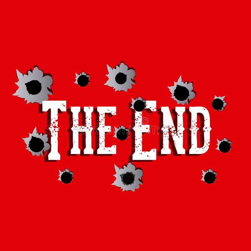 The end label stock vector. Illustration of brochure - 33421203