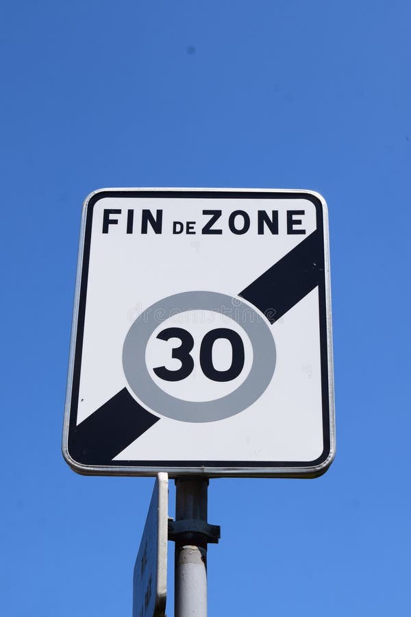 End of limit 30 zone stock photo. Image of traffic, information - 326384376