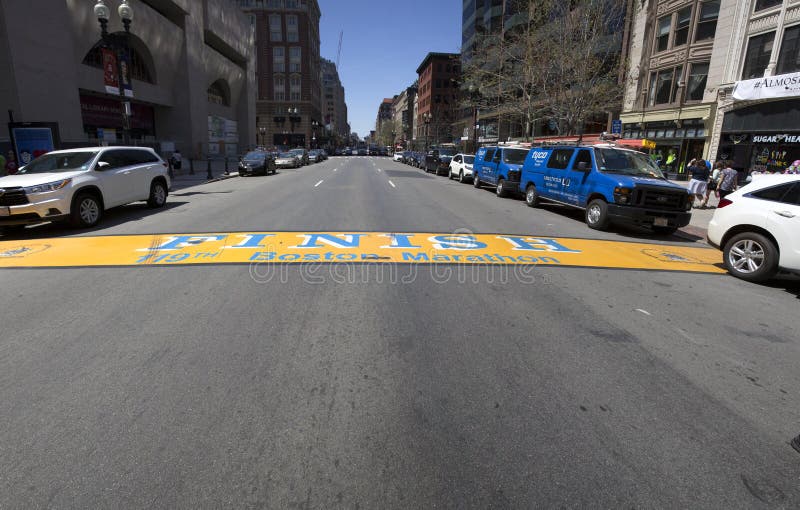 End Line of Boston Marathon Editorial Photography - Image of ...