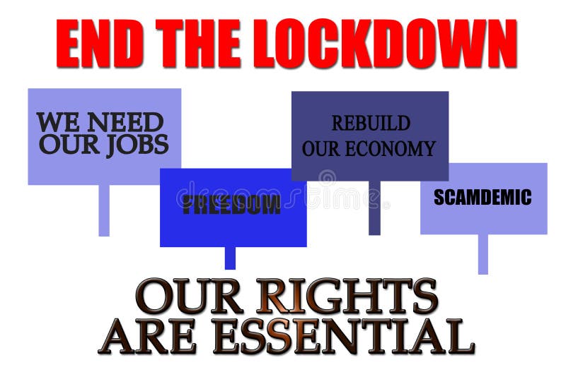 Lockdown Protest Signs Stock Illustrations – 8 Lockdown Protest Signs ...