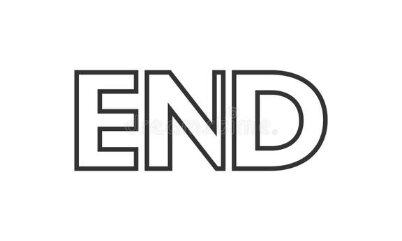 END Logo Design Template with Strong and Modern Bold Text. Initial ...