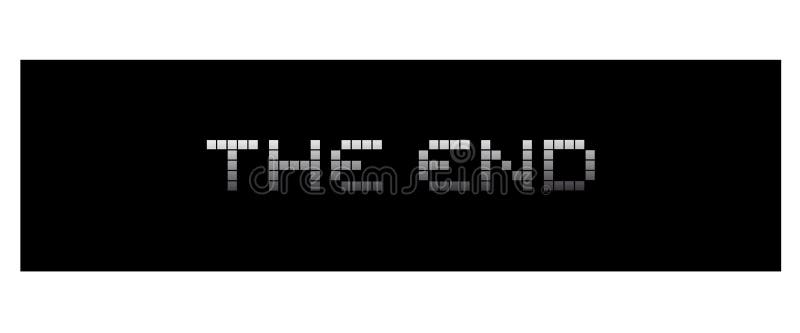 The end message stock vector. Illustration of game, screen - 143310208