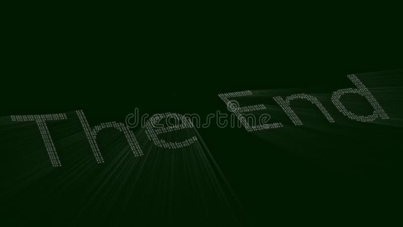 The End Message Floating in Three Dimension Background Stock Video ...