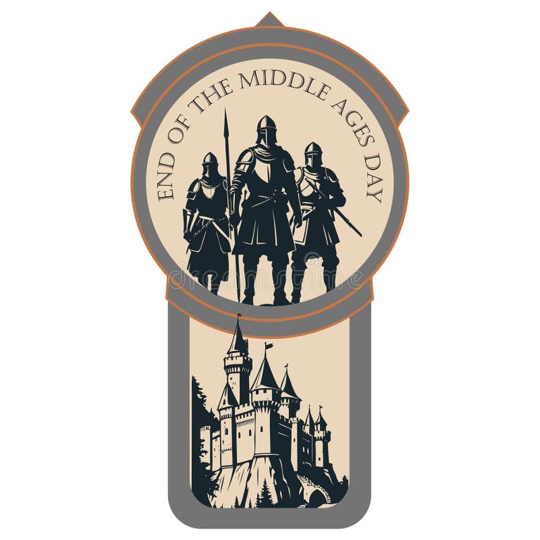 End of the Middle Ages Day stock vector. Illustration of calendar ...