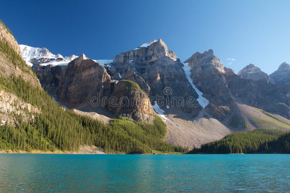 End of Moraine Lake stock photo. Image of snow, scenic - 27715920
