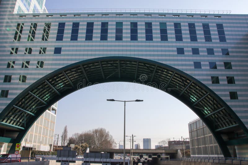 End of Motorway A12 Called Utrechtsebaan in the Hague Stock Photo ...