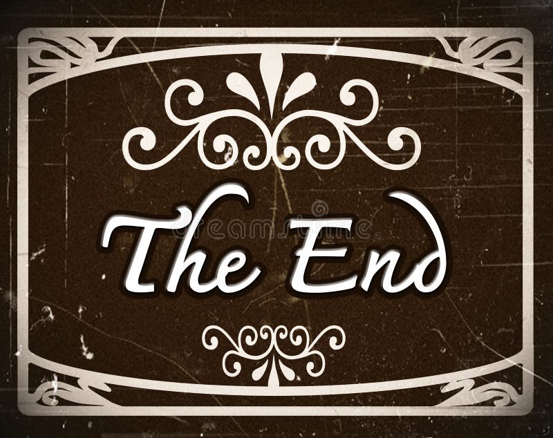 The End Sign Movie Ending Frame Stock Vector - Illustration of ...
