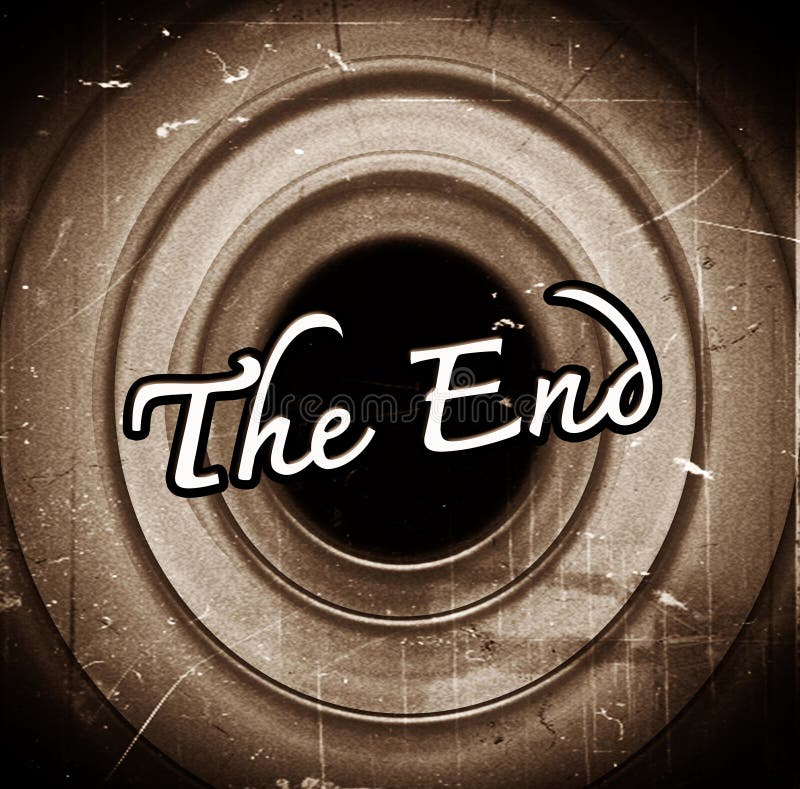 The End Sign Movie Ending Frame Stock Vector - Illustration of ...