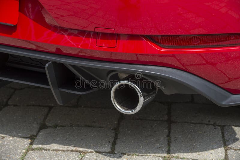 End of the Mufflers of a Modern Car Stock Image - Image of power, pipe ...