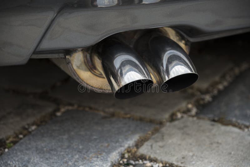 End of the Mufflers of a Modern Car Stock Photo - Image of modern ...