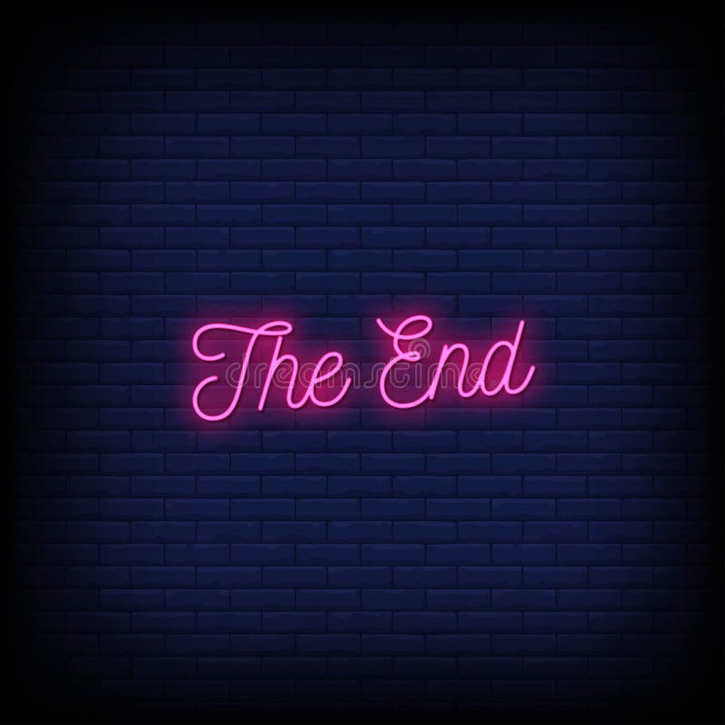 The End Neon Signs Style Text Vector Stock Vector - Illustration of ...