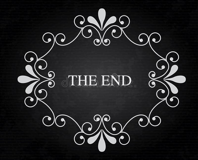 The end stock vector. Illustration of ornament, label - 31116304