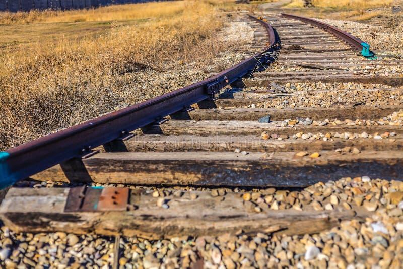 End of the Old Railway Track Stock Image - Image of afternoon, track ...