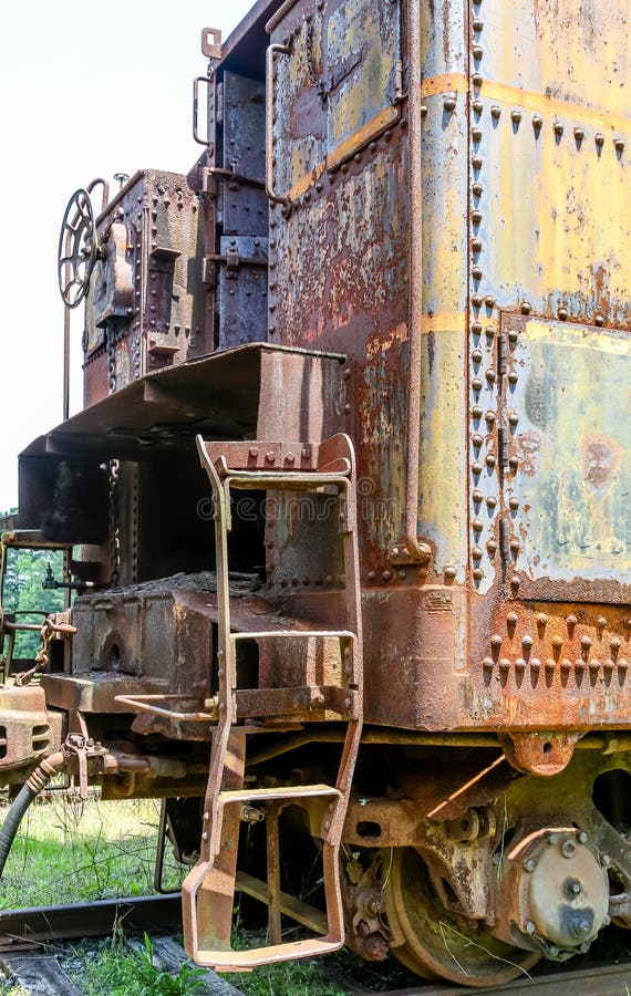 End of Old Rusty Train Car stock image. Image of steam - 57693859