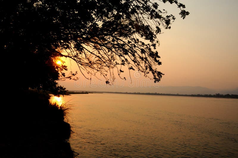 Sunset on Lake Malawi stock photo. Image of leisure - 192457072