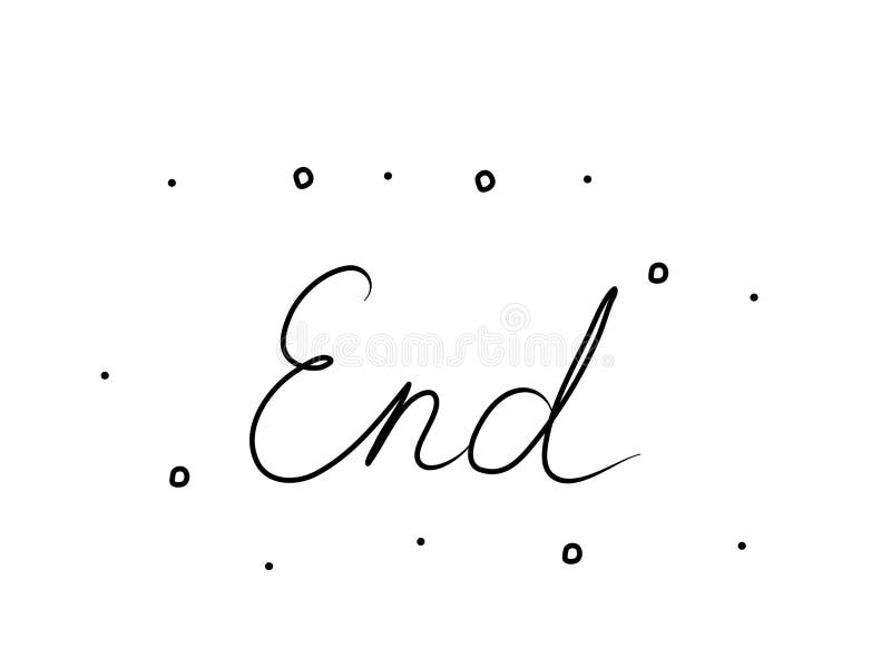 End Calligraphy Stock Illustrations – 1,406 End Calligraphy Stock ...