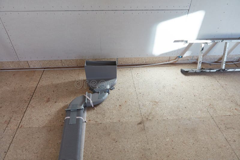 End Piece of a Ventilation System in a New Building Stock Image - Image ...