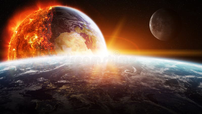The end of planet Earth stock illustration. Illustration of explore ...