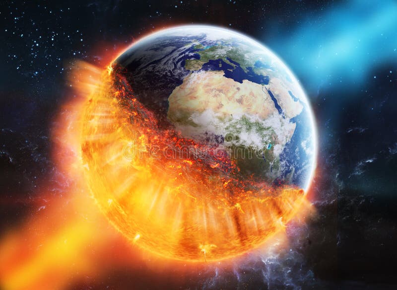 The end of planet Earth stock illustration. Illustration of disaster ...