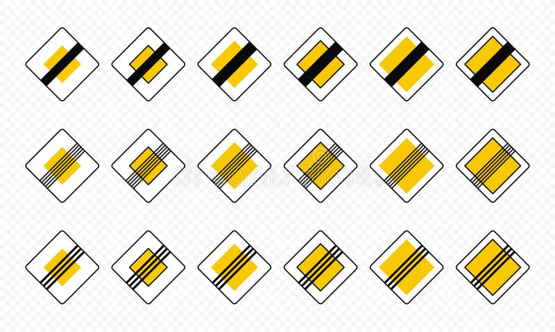 End of Priority Road Sign Vector Design Stock Vector - Illustration of ...