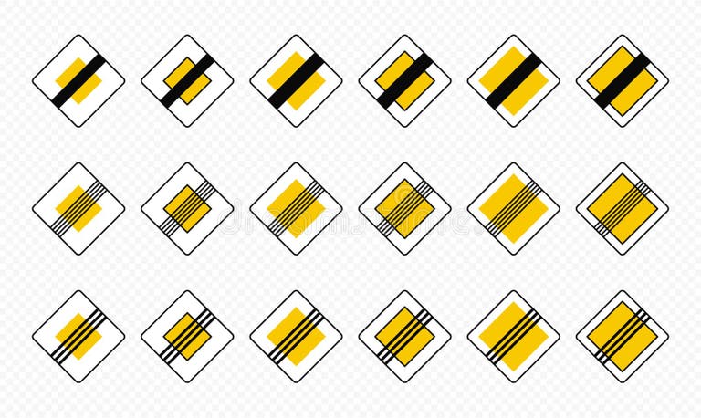 European Priority Road Sign Stock Illustrations – 173 European Priority ...