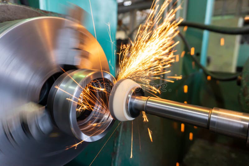 End Processing of a Metal Surface with an Abrasive Stone on a Circular ...