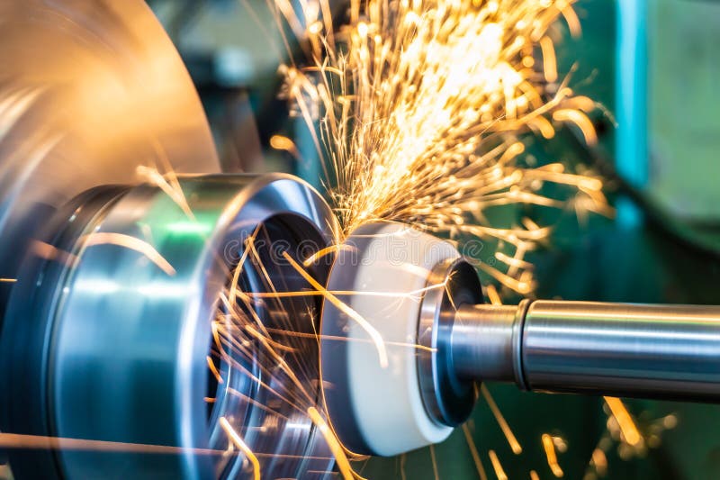 End Processing of a Metal Surface with an Abrasive Stone on a Circular ...