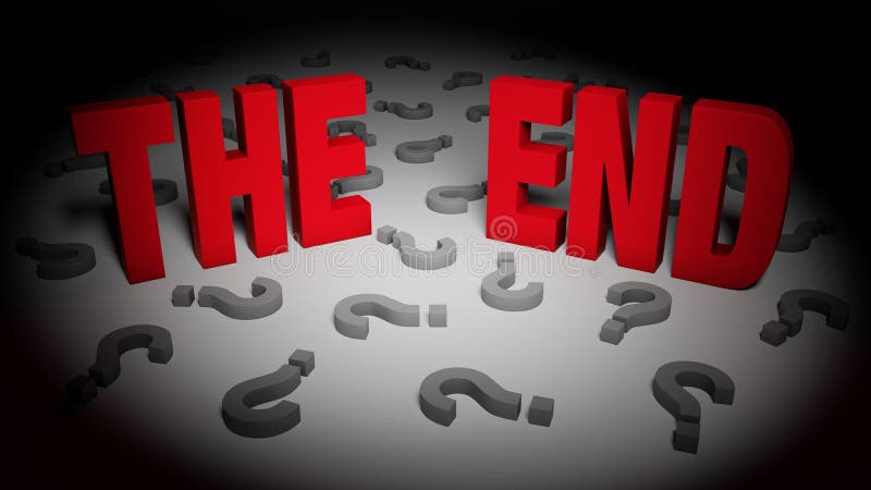 Is This The End Questions stock illustration. Illustration of close ...
