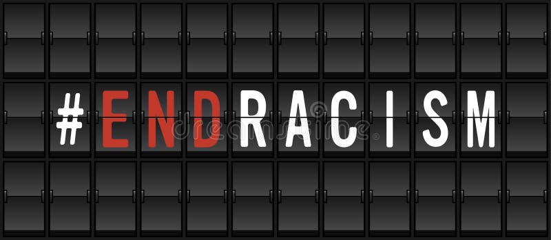 End Racism Protest Banner Vector Illustration Stock Vector ...