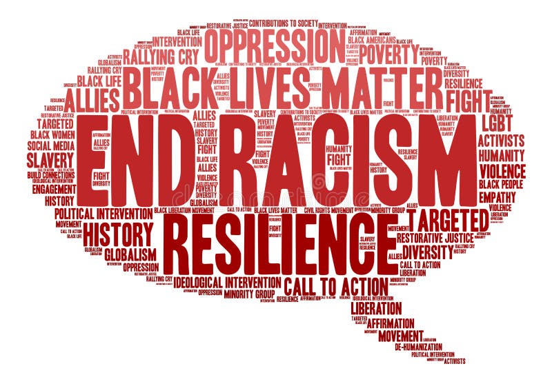 End Racism Word Cloud editorial photo. Illustration of oppression ...