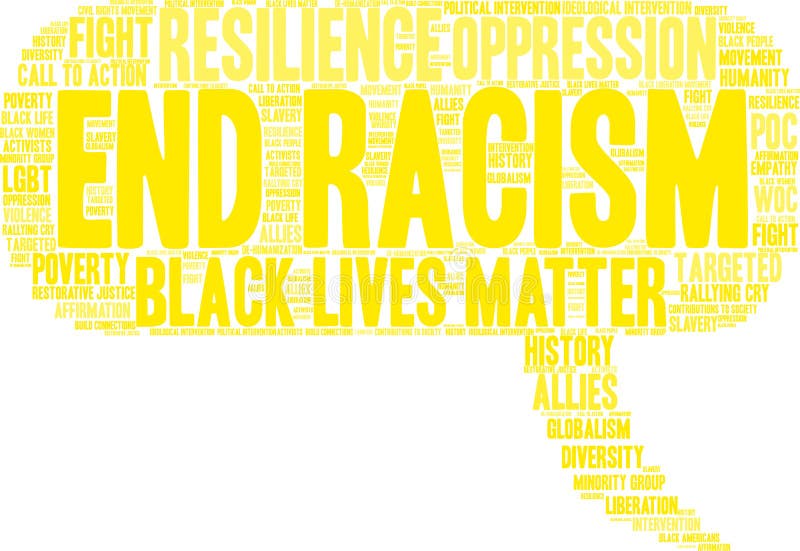 End Racism Word Cloud editorial stock image. Illustration of minority ...