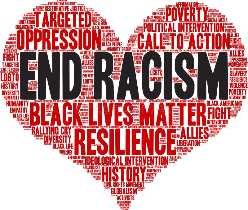End Racism Word Cloud editorial stock image. Illustration of history ...