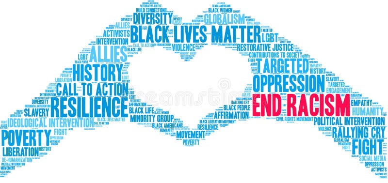 End Racism Word Cloud editorial stock photo. Illustration of ...