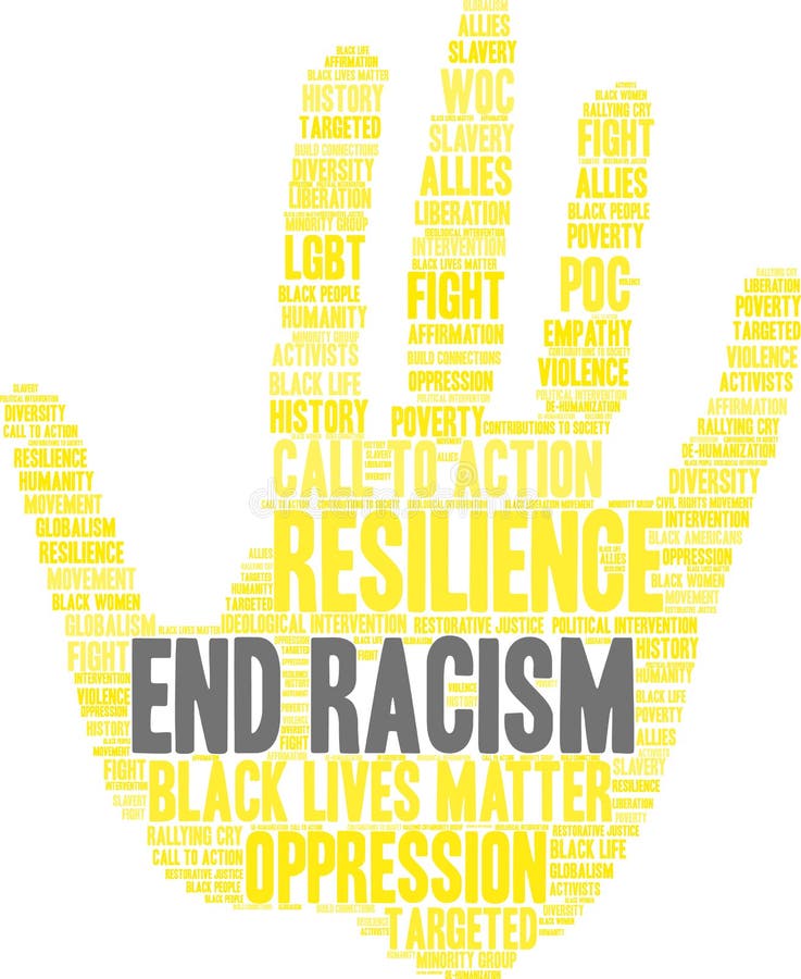 End Racism Word Cloud editorial image. Illustration of fight - 108111820