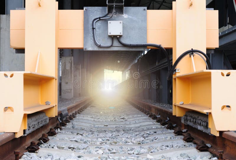 End of rail track stock photo. Image of final, travel - 36929684