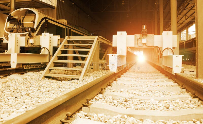 End of rail track stock photo. Image of station, train - 36929692