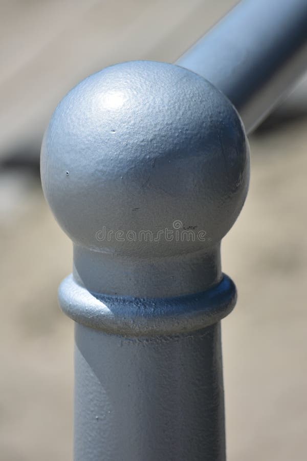 End of railling stock image. Image of ball, grey, railling - 63531869