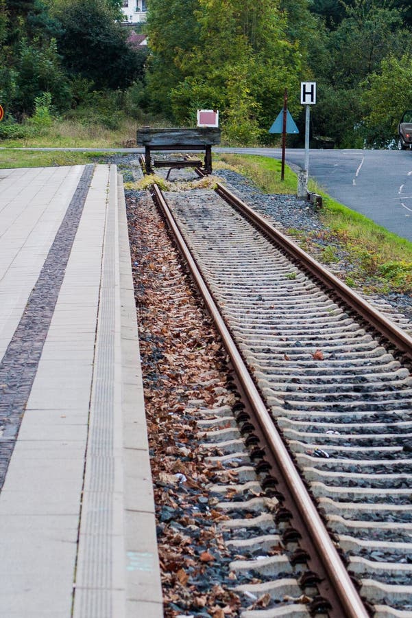End of railroad stock image. Image of lonely, tracks - 48668779
