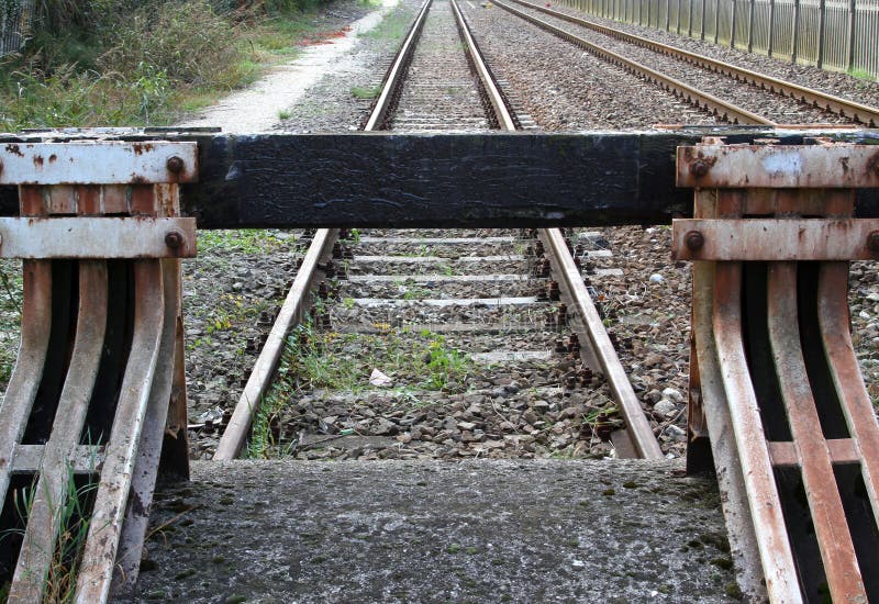 End of the railway stock image. Image of railroad, track - 45858405