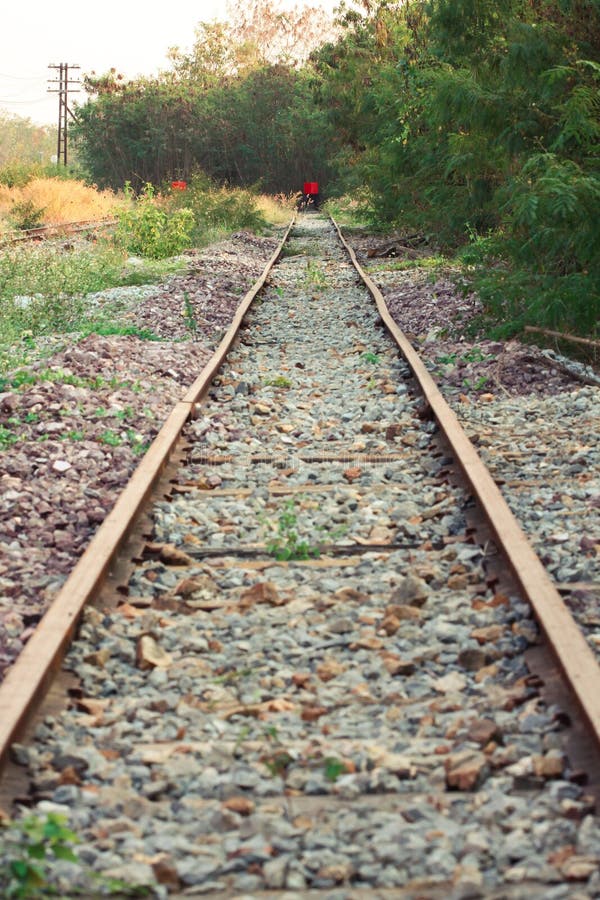 The End of Railway, Journey of Train Finish at the End of the Way Stock ...