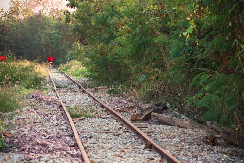 The End of Railway, Journey of Train Finish at the End of the Way Stock ...