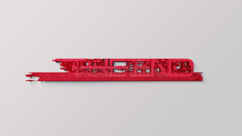 The END Red Text Glitch Effect on White Background Stock Footage ...