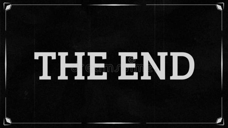 The End - Retro Text Animation. Recreated Frame from a Silent Film Era ...