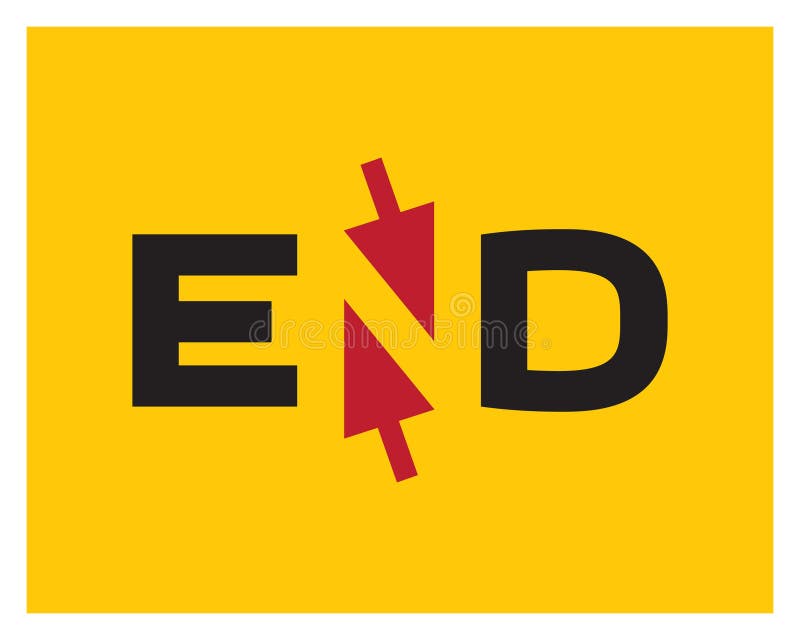 The End of the Road, a Dead End Stock Vector - Illustration of stop ...