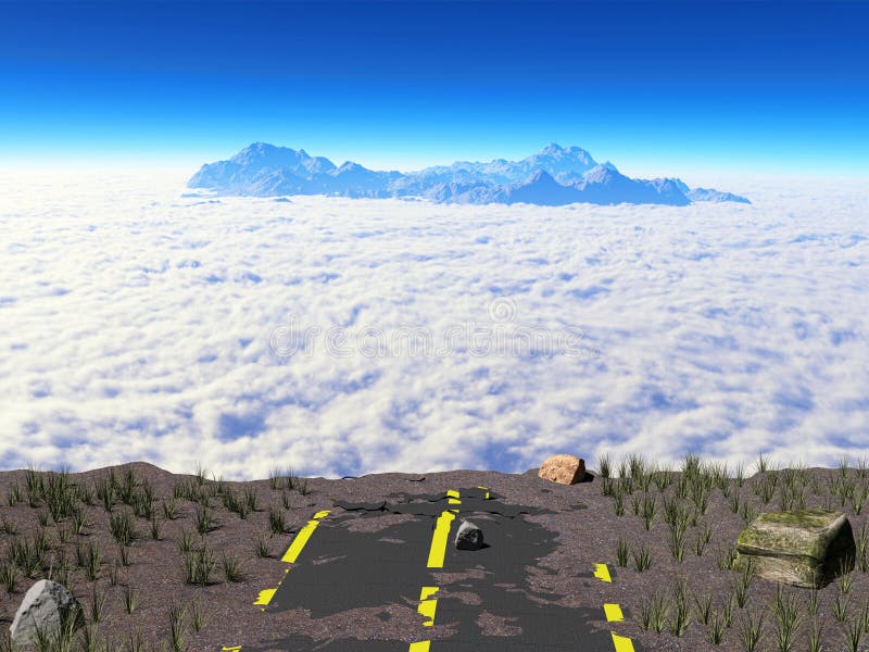 End of the Road stock illustration. Illustration of rocks - 45206400