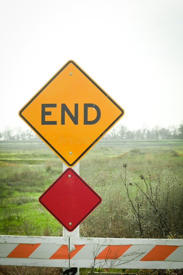 End of the Road Sign stock photo. Image of desolate, cold - 18077202