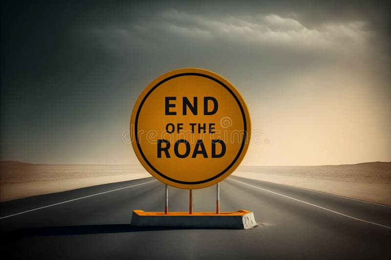 End of the Road - Street Sign Concept Stock Illustration - Illustration ...