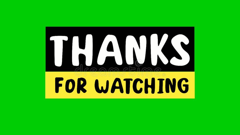 End Screen Animation Text Thanks for Watching on Green Screen Stock ... End Screen Animation Text Thanks for Watching on Green Screen Stock ...