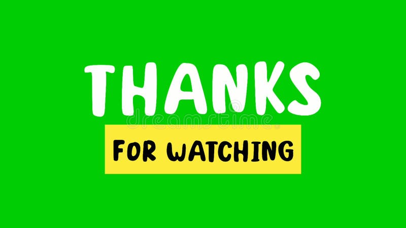 End Screen Animation Text Thanks for Watching on Green Screen Stock ... End Screen Animation Text Thanks for Watching on Green Screen Stock ...